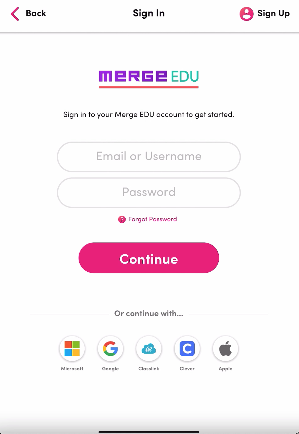 Signing into Apps and Dashboard – Merge Help Center